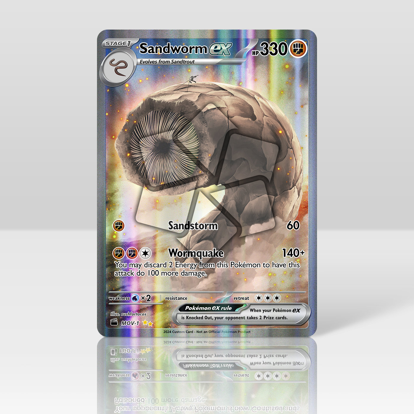 Sandworm Ex - Dune Crossover - Custom Holographic & Textured Card - Etsy
