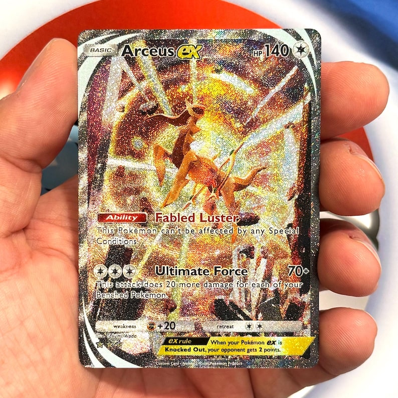 Arceus Ex - Pokémon Pocket - Custom Holographic & Textured Card - Etsy