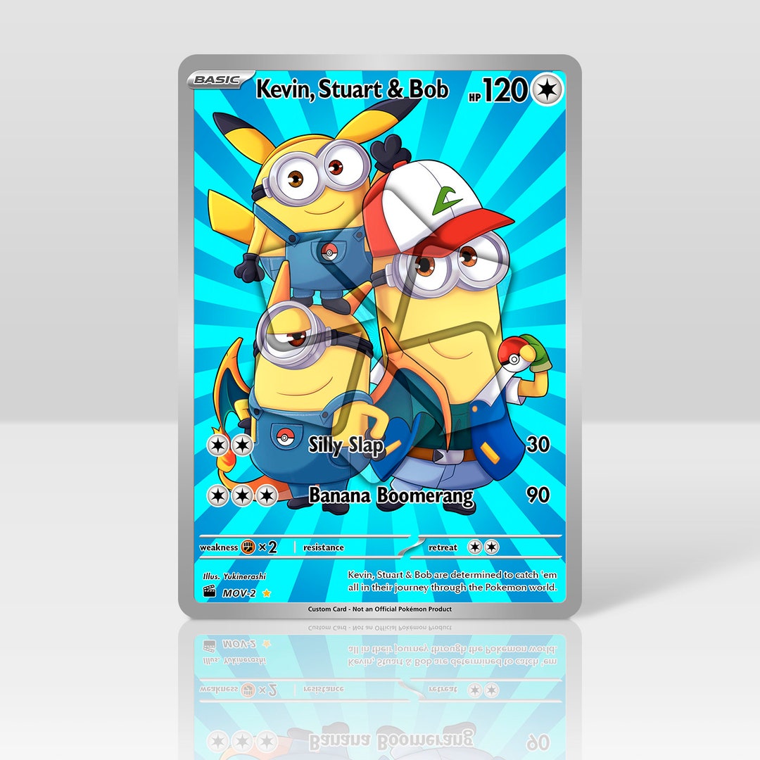 Minions: Kevin, Stuart & Bob - Custom Holographic / Textured Card - Etsy