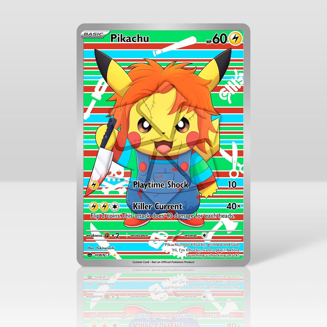 Pikachucky Custom Holographic & Textured Card - Etsy