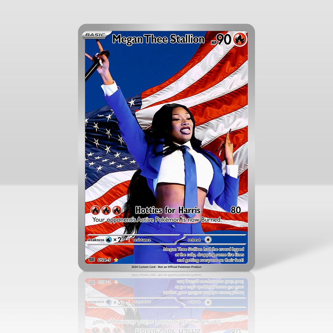Megan Thee Stallion Hotties for Harris Custom Holographic Card - Etsy