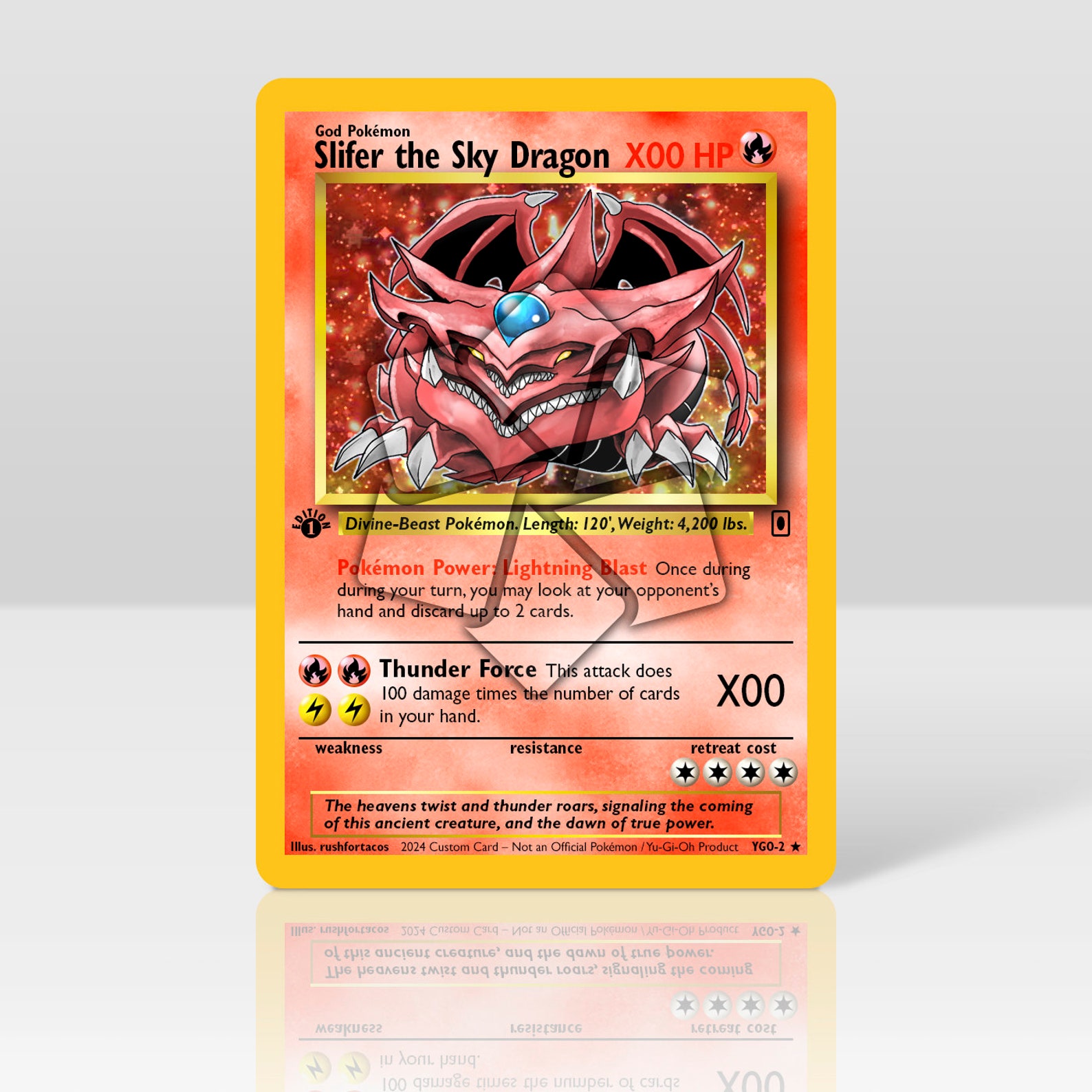 Slifer the Sky Dragon - Crossover - Custom Holographic Card - Etsy