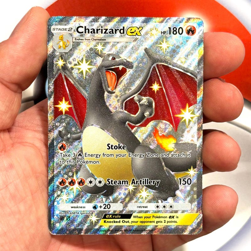 Gold Charizard Cards - Etsy