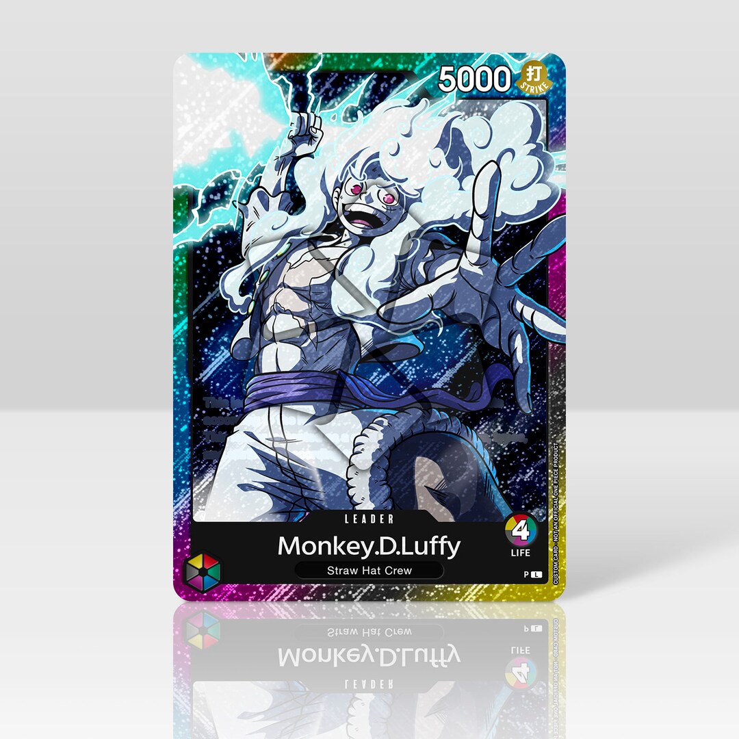 Monkey.d.luffy - One Piece - Custom Holographic & Textured Card - Etsy