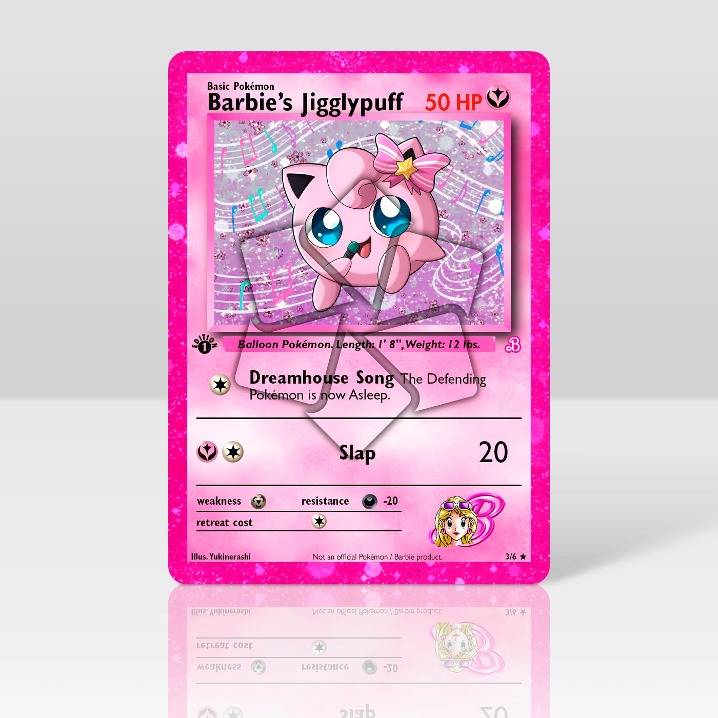 Barbie's Jigglypuff Custom Holographic Card - Etsy