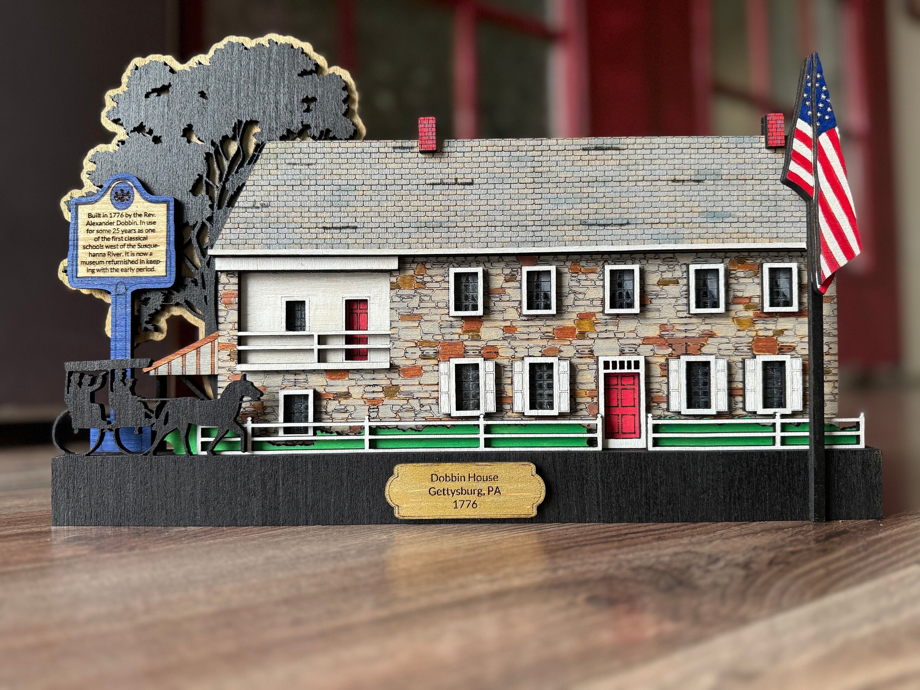 Dobbins House (gettysburg, PA) Adams County 3D Wood Cut Historical Art ...