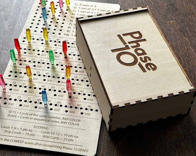 Phase 10 Score Board LASER CUT FILES .ai, .eps, .pdf, .svg - Etsy Canada