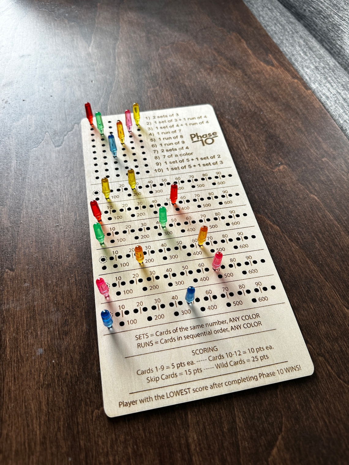 Phase 10 Score Board LASER CUT FILES .ai, .eps, .pdf, .svg - Etsy