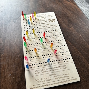 Phase 10 Score Board LASER CUT FILES .ai, .eps, .pdf, .svg - Etsy