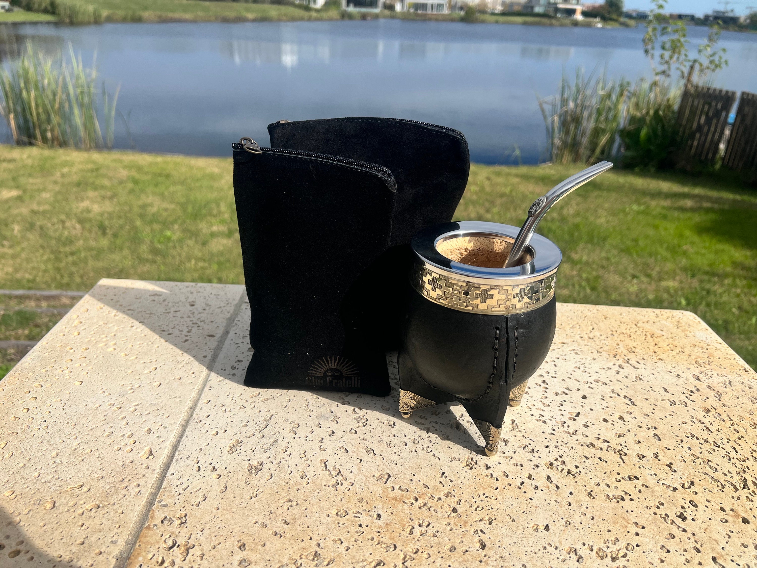 Yerba Mate Container Set, Mate Gourd Leather Accessory. Juego De Cuero ...