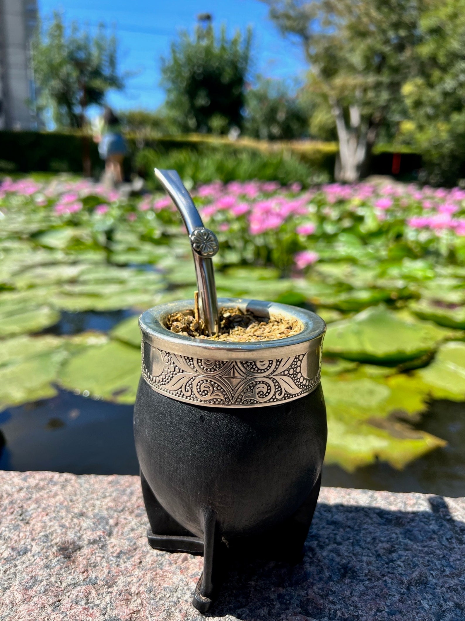 Mate Imperial Calabaza Forrada En Cuero Con Virola De Alpaca Y Bombilla ...