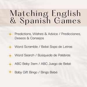 Gold Font, Bilingual Bundle Baby Shower Games, Best Curated Printable ...