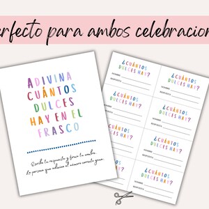 Spanish, Guess How Many Candies in the Jar, Game in Spanish - Etsy