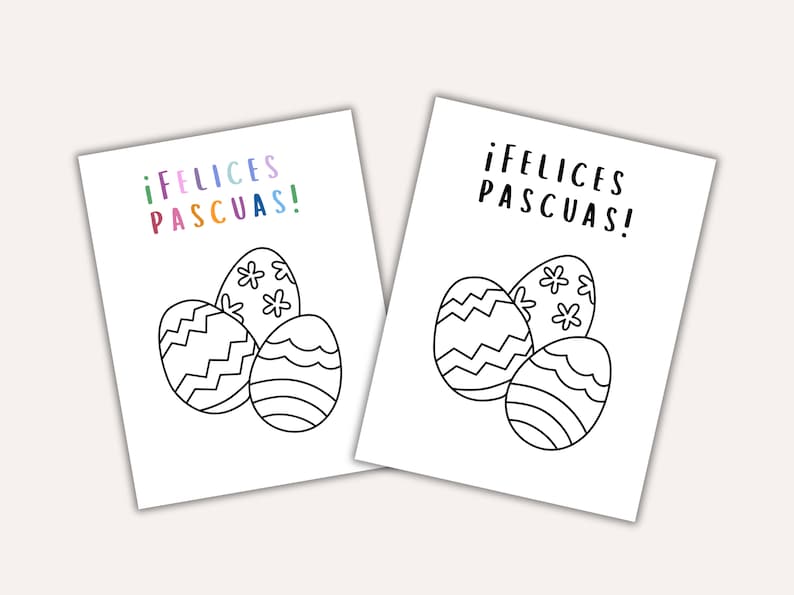 Easter Coloring Sheet, Spanish Easter Game, Huevo De Pascua Para ...