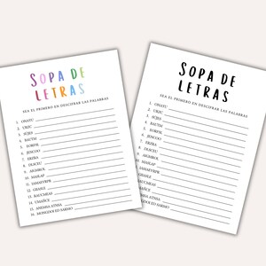Pascua Sopa De Letras, Juego En Español - Etsy