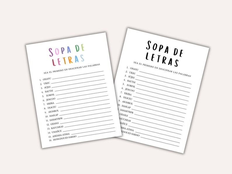 Pascua Sopa De Letras, Juego En Español - Etsy