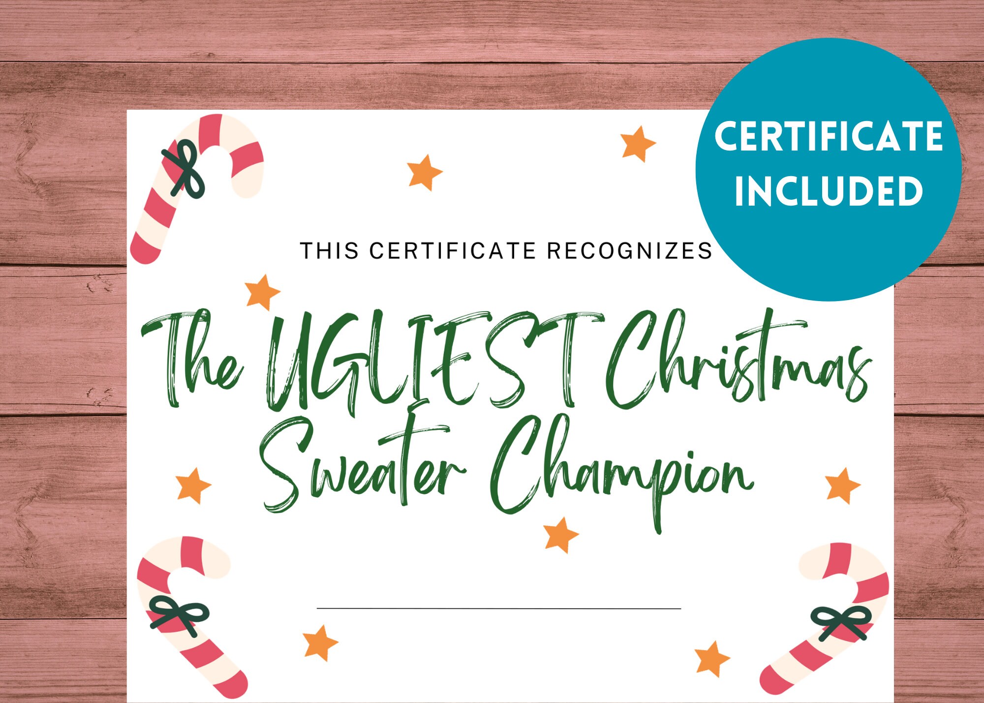 Ugly Sweater Party Pack Printable Christmas Game Sign Voting Ballots ...