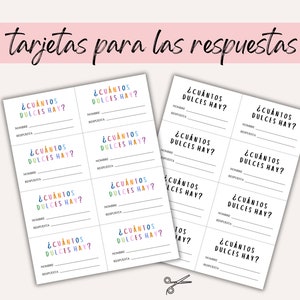 Spanish, Guess How Many Candies in the Jar, Game in Spanish - Etsy