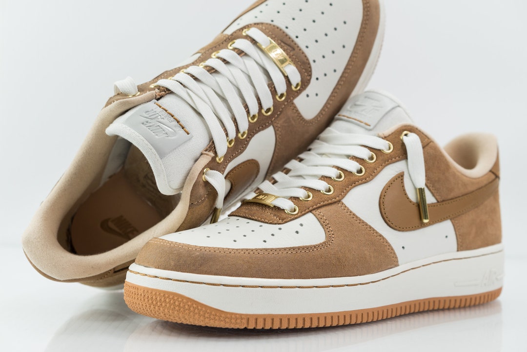 Nike PREMIUM SUEDE Af1s Air Force 1 Low - TOFFEE Brown Sail Gum - Any ...