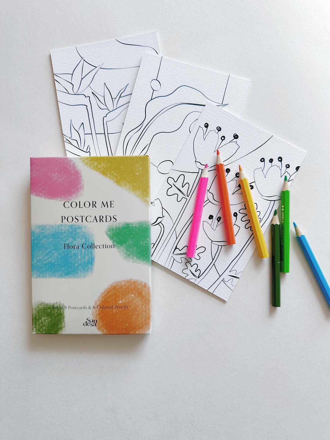 Flowers & Plants Color in Postcards | Set of 9 Postcards | 6 Mini ...