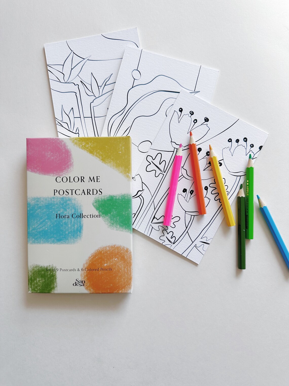 Flowers & Plants Color in Postcards | Set of 9 Postcards | 6 Mini ...