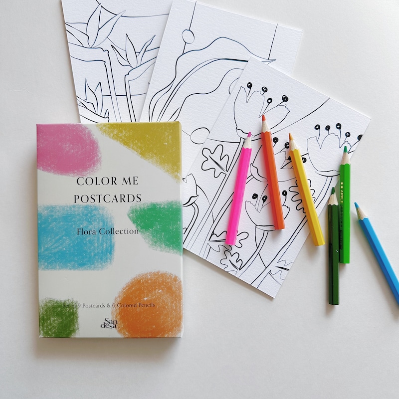 Coloring Postcards - Etsy
