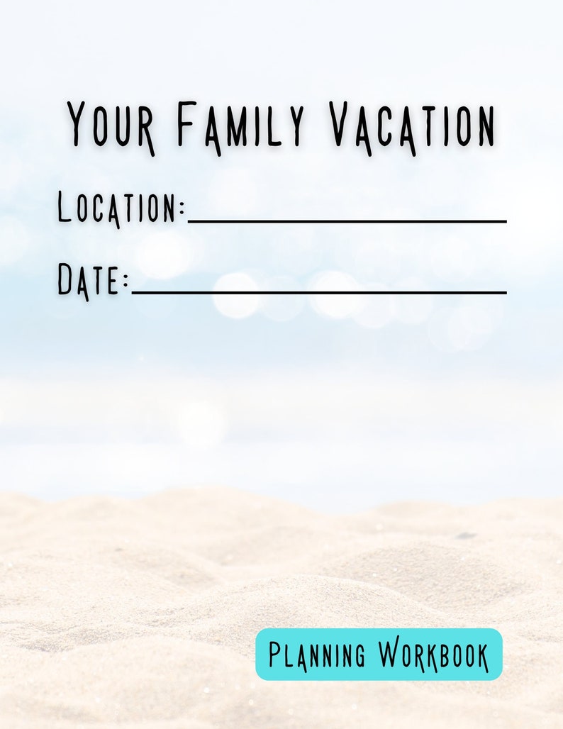 Your Family Vacation Planning Workbook 12 Page Pdf Digital Download - Etsy