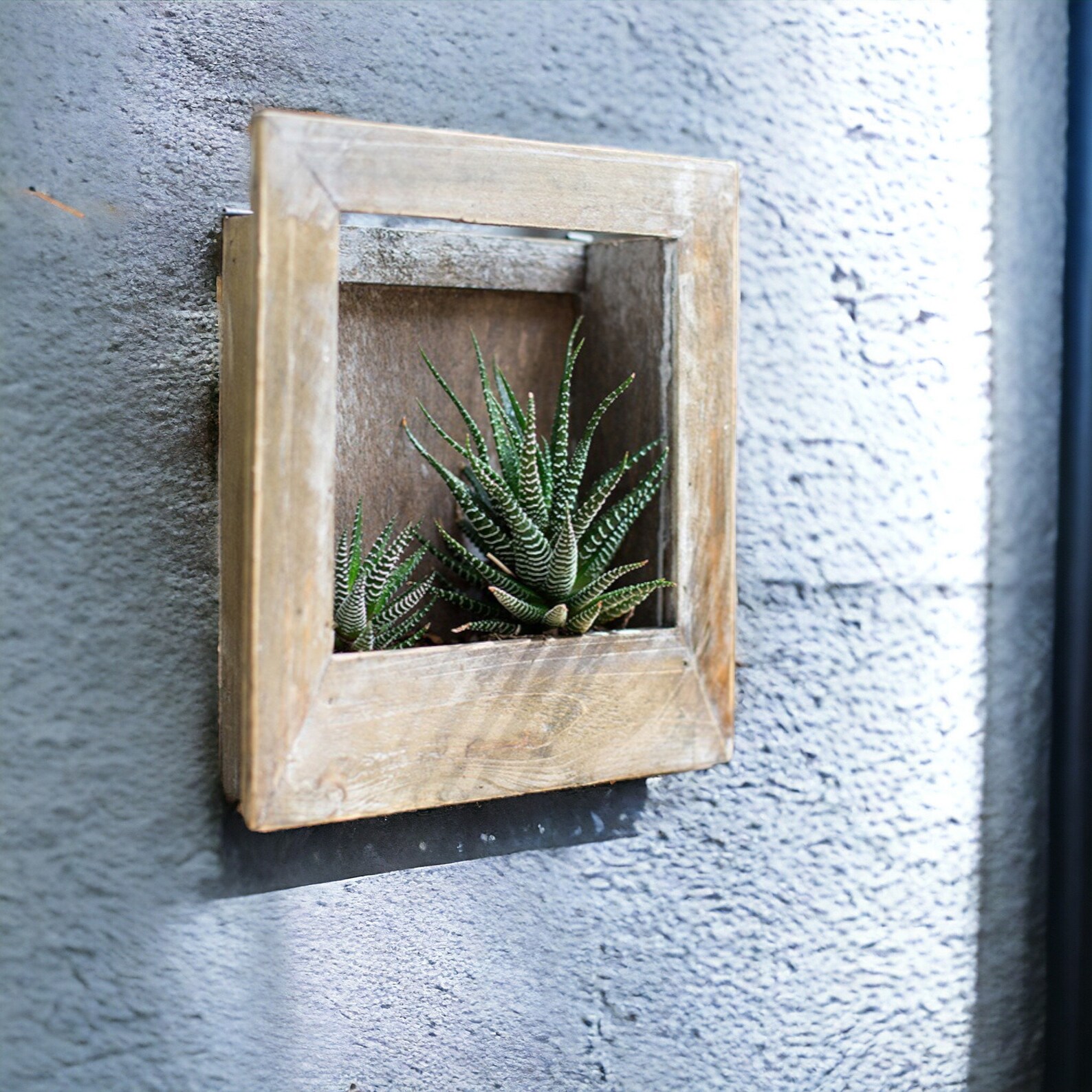 Stunning Rustic 3D Picture Frame Flower Pot Decorations, Wooden Planter ...