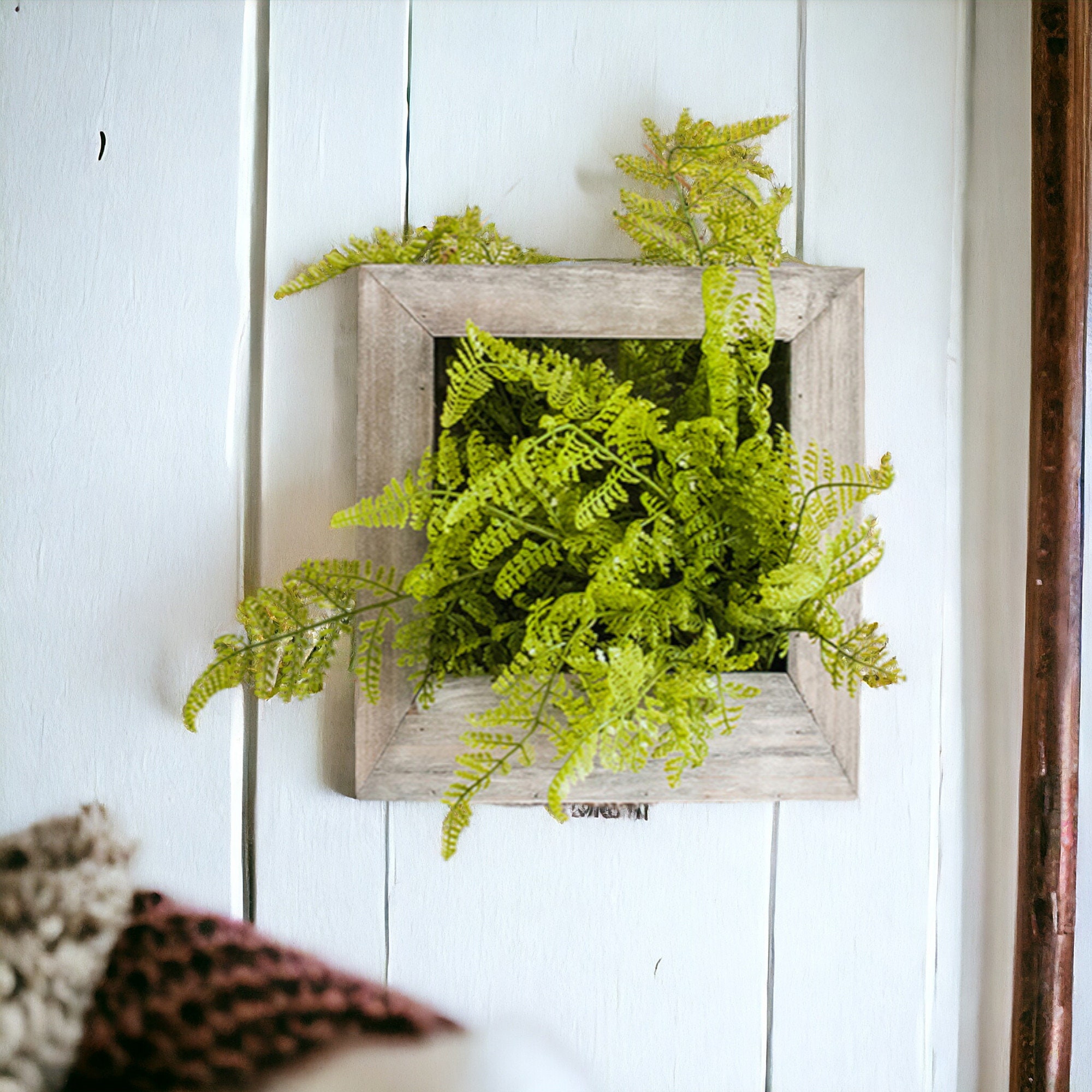 Stunning Rustic 3D Picture Frame Flower Pot Decorations, Wooden Planter ...