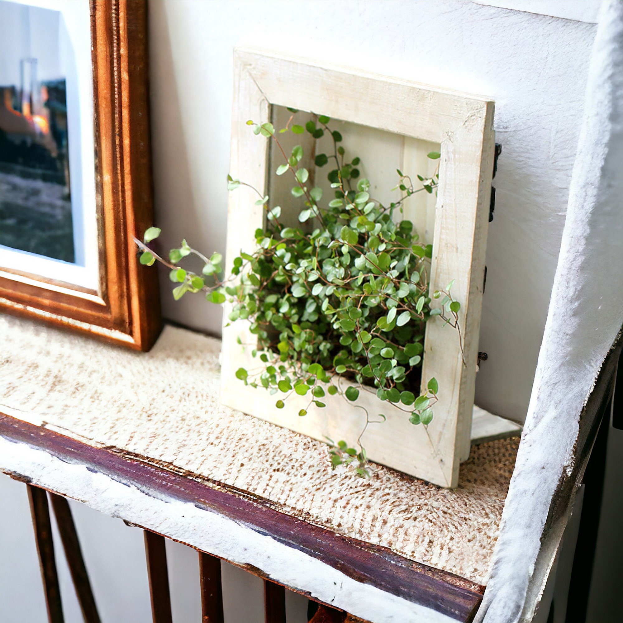 Stunning Rustic 3D Picture Frame Flower Pot Decorations, Wooden Planter ...