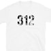 Chicago 312 Area Code Distressed Font Unisex T-shirt - Etsy