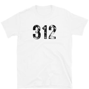 Chicago 312 Area Code Distressed Font Unisex T-shirt - Etsy