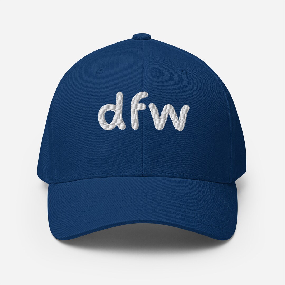 Dallas-ft. Worth DFW Embroidered 3D Puff Flex Twill Hat white Text - Etsy