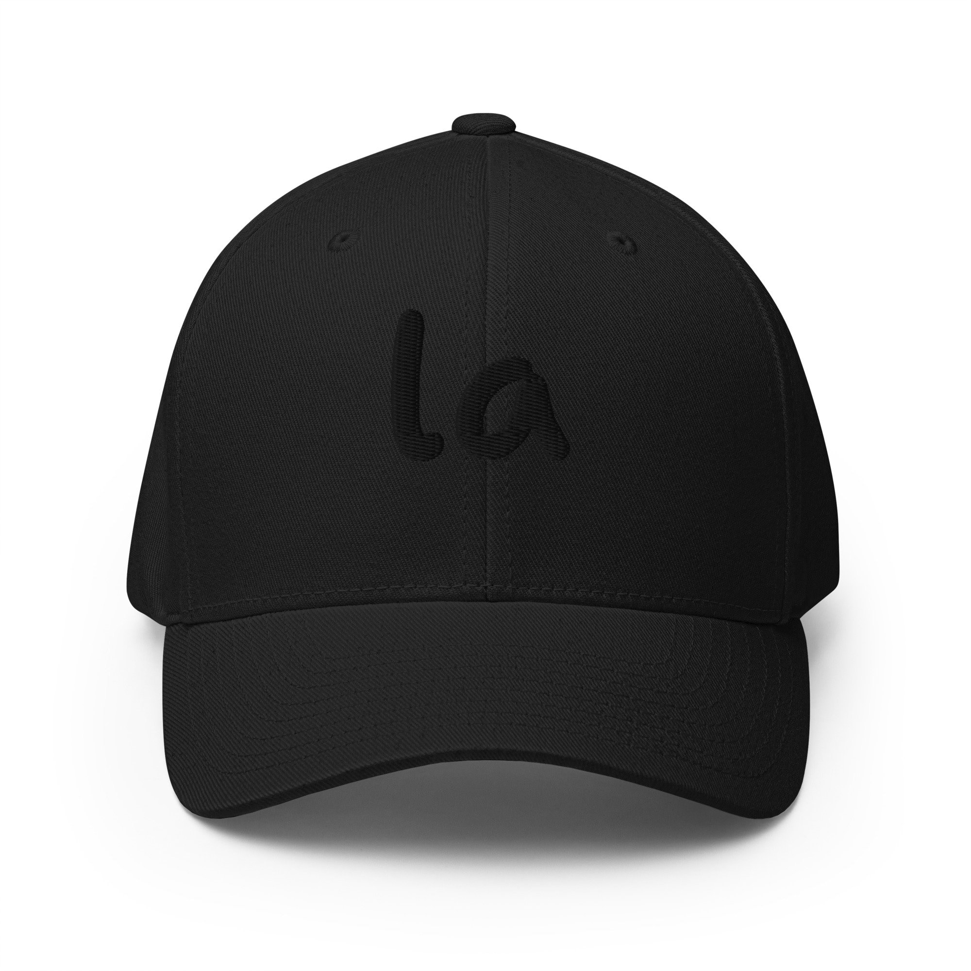 LA (los Angeles) Embroidered 3D Puff Flex Twill Hat (black Text) - Etsy