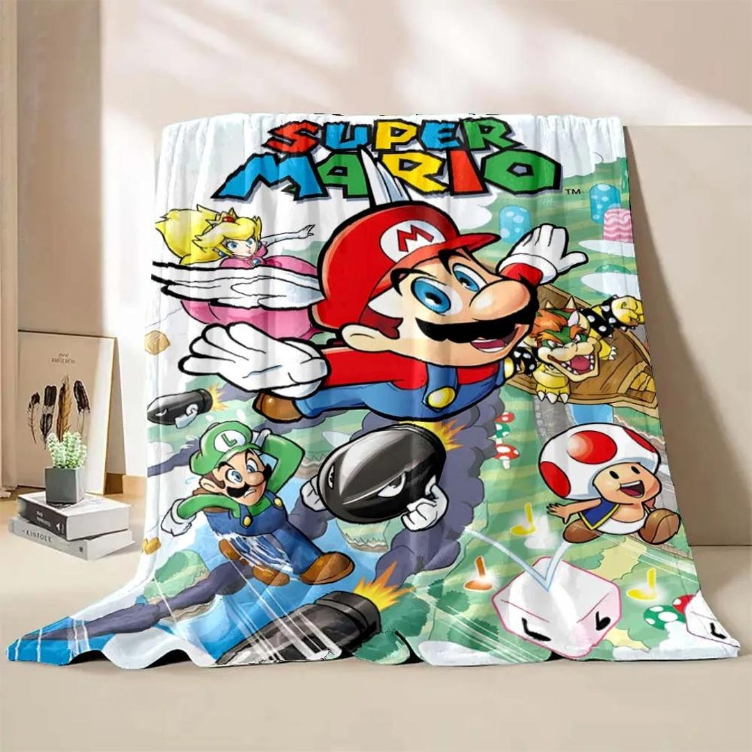 Personalized Super Mario Blanket Print Blanket Children and Adults ...