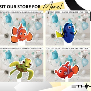 Nemo Dory Cutout, Big Decor, Party Decorations, Birthday Prop, Yard ...