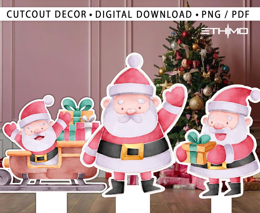 CUTOUT Santa Christmas Prop Cutout Christmas Decorations Christmas ...