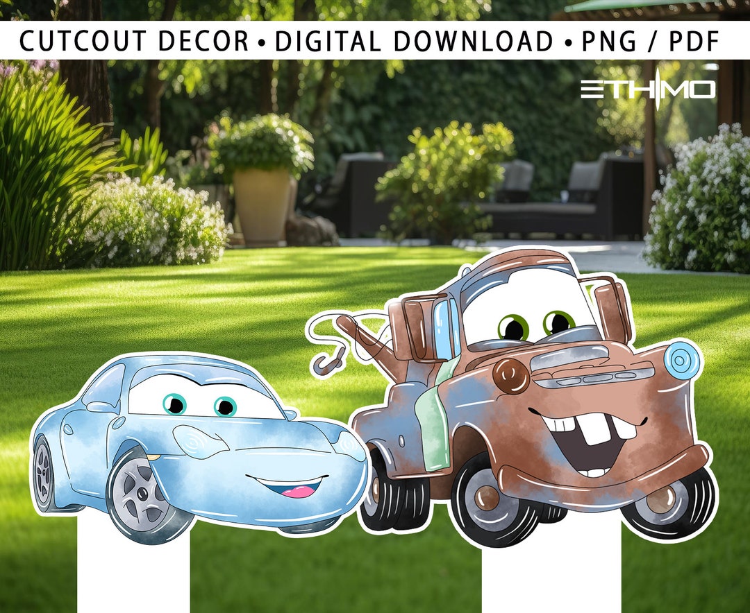 Cars Cutout, Cars Movie Big Decor, Cars Party Decoration Theme Baby ...