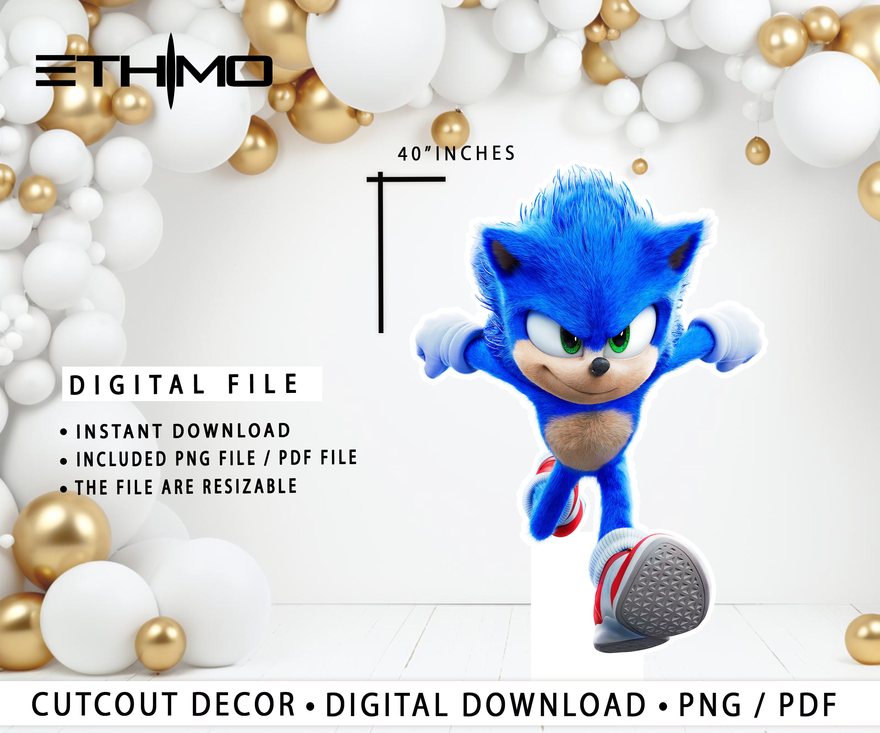 Sonic Character Cardboard Cutouts Sonic Party Decorations Take Your ...