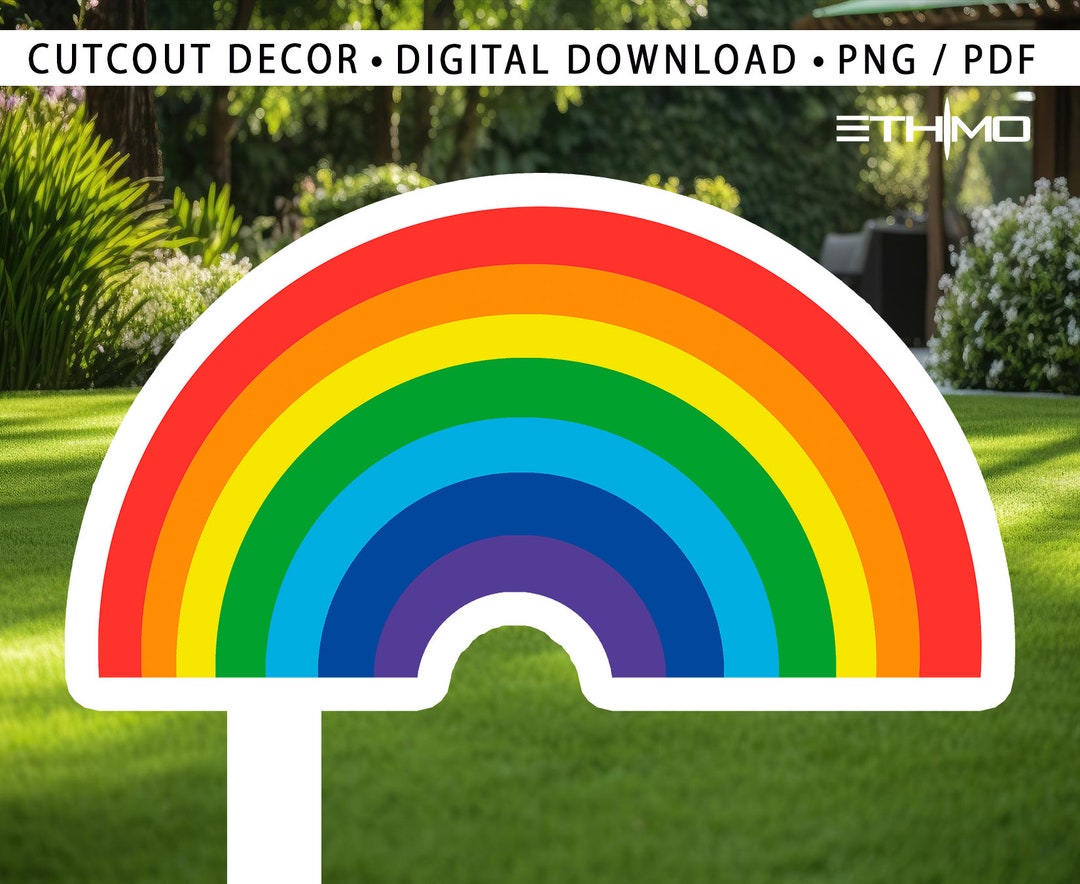 Rainbow Cutout, Rainbowcutout Decor, Rainbow Party Decoration Theme ...