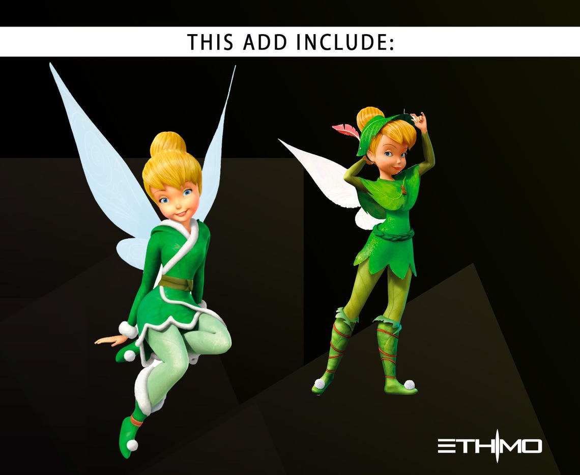 BIG DECOR PRINCESS Tinker Bell Fairy Cutout, Fairy Decor, Party ...