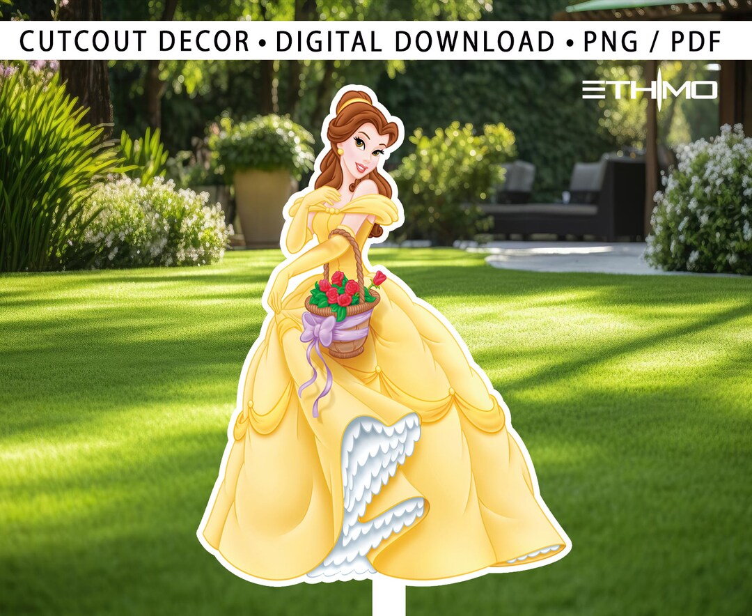 Beauty and Beast Cutout, Big Decor, Party Decorations, Birthday Prop ...