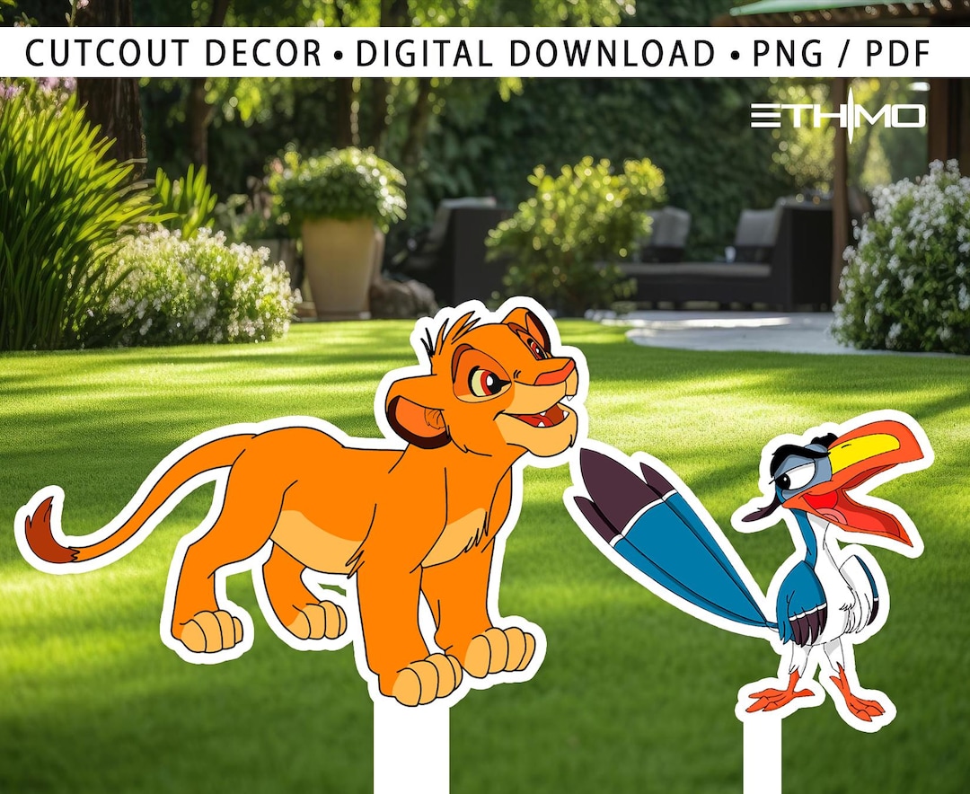 Lion King Cutout, Lion King Decor, Lion King Simba Party Decoration ...