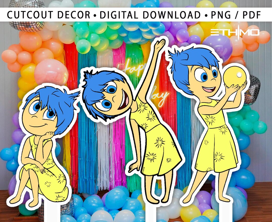 Inside Out Cutout, Big Decor, Party Decorations, Birthday Prop, Yard ...