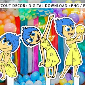 Inside Out Cutout, Big Decor, Party Decorations, Birthday Prop, Yard ...