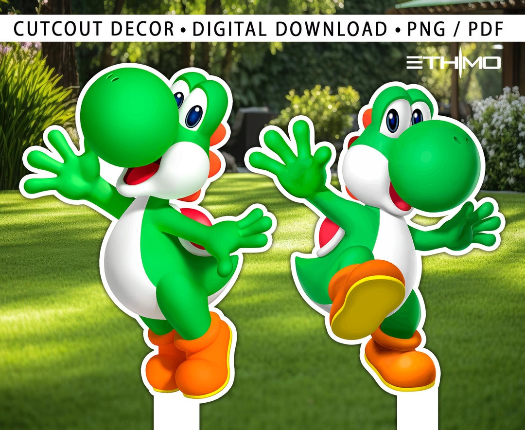 Yoshi Cutout, Yoshi Big Decor, Mario Party Decoration Theme Baby Shower ...
