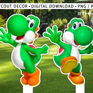 Yoshi Cutout, Yoshi Big Decor, Mario Party Decoration Theme Baby Shower ...