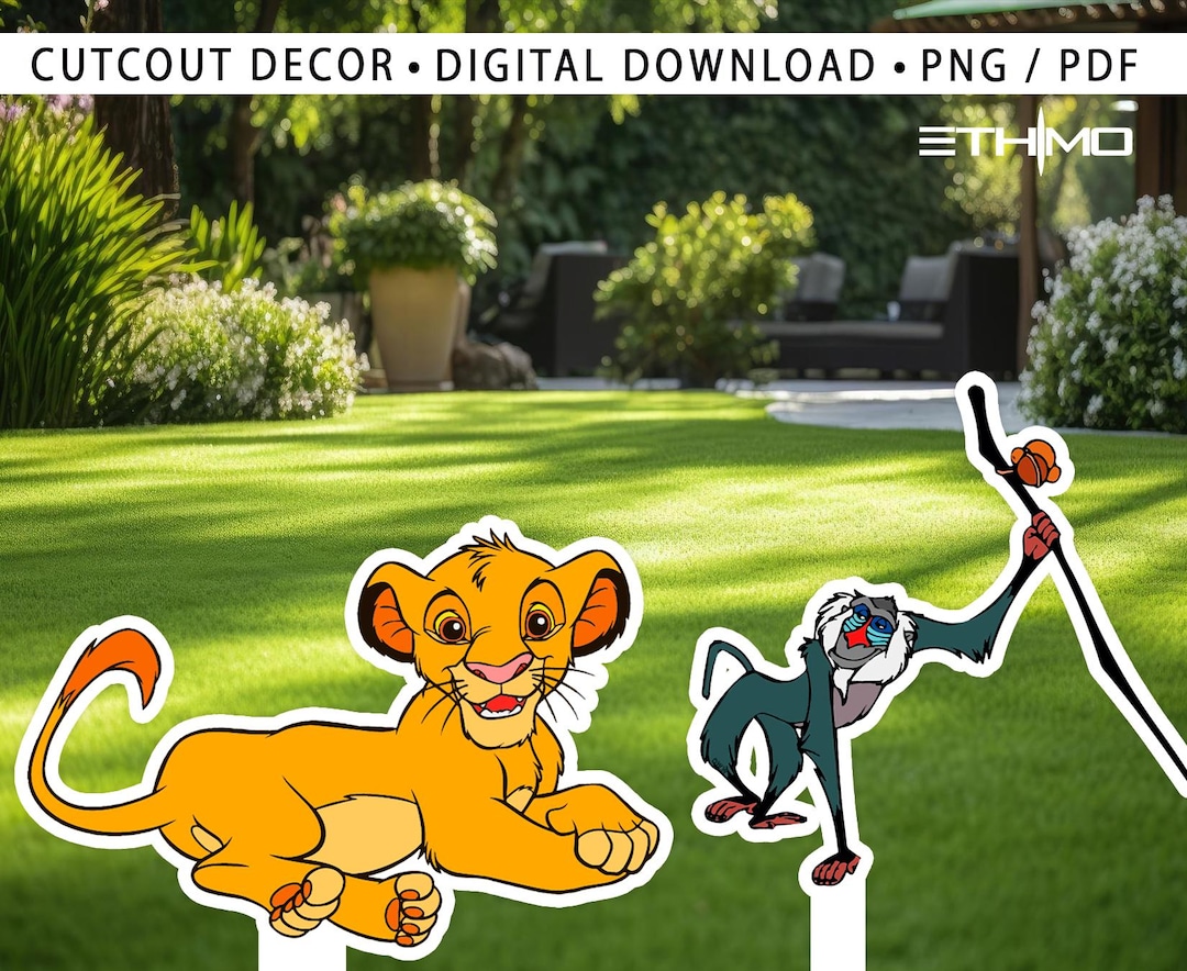 Lion King Cutout, Lion King Decor, Lion King Simba Party Decoration ...