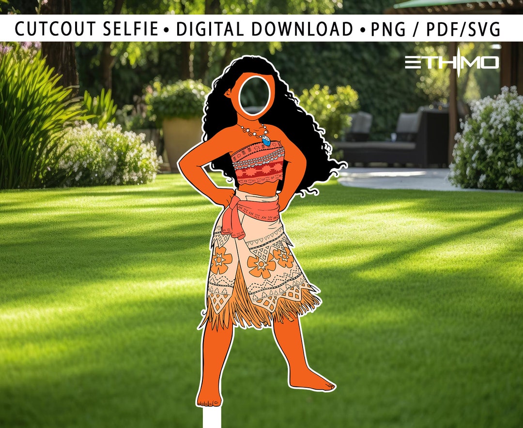 Moana Character Cardboard Cutouts Selfie - Party Decorations - Take ...