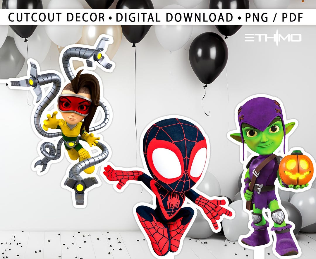 Spidey and His Friends Cutout, Big Decor, Party Decorations, Birthday ...